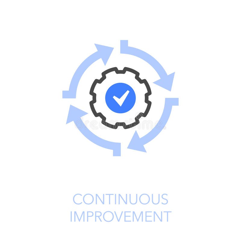 Simple Visualised Continuous Improvement Icon Symbol Stock Vector ...