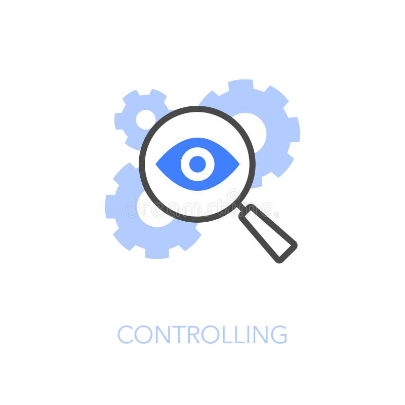 Simple Visualised Controlling Icon Symbol Stock Vector - Illustration ...