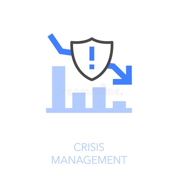Simple Visualised Crisis Management Icon Symbol Stock Vector ...