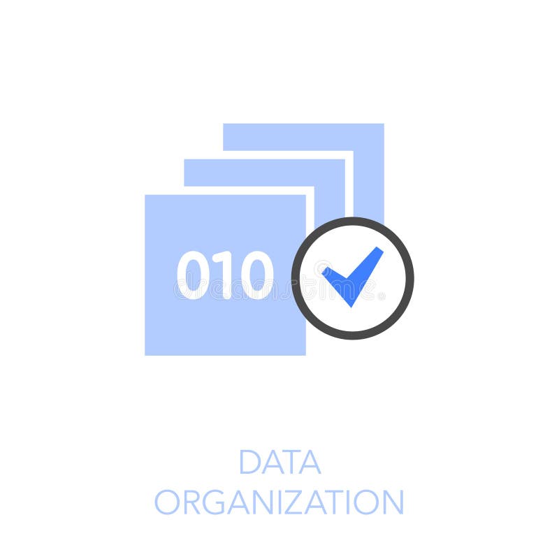 Simple Visualised Data Organization Icon Symbol Stock Vector ...