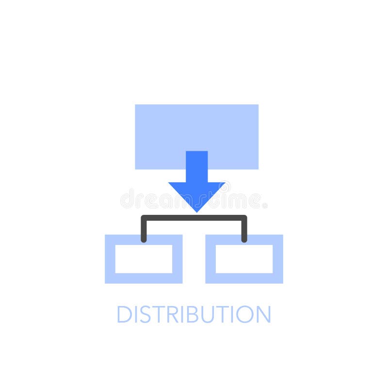Simple Visualised Distribution Icon Symbol Stock Vector - Illustration ... Simple Visualised Distribution Icon Symbol Stock Vector - Illustration ...