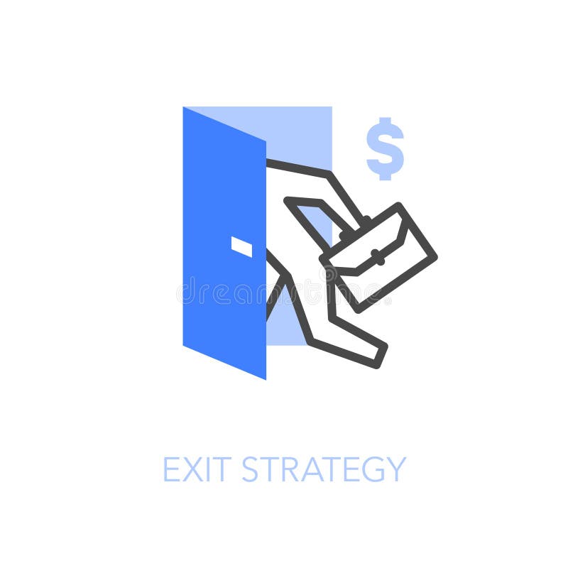 Simple Visualised Exit Strategy Icon Symbol Stock Illustration ...
