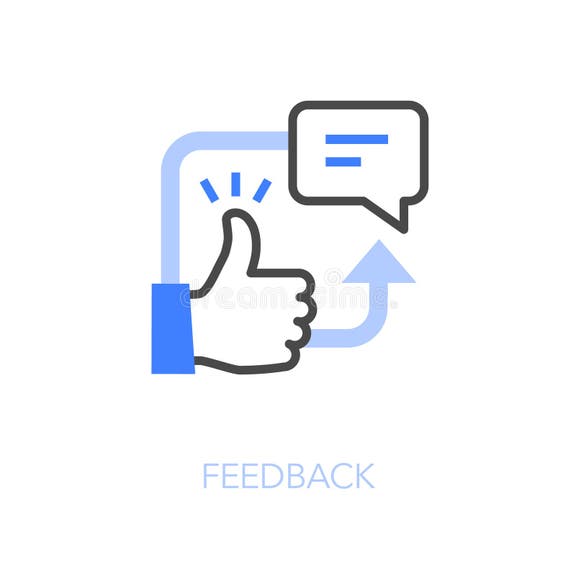 Simple Visualised Feedback Icon Symbol Stock Vector - Illustration of ...