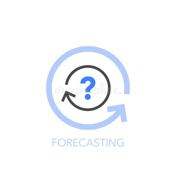 Simple Visualised Forecasting Icon Symbol Stock Vector - Illustration ...