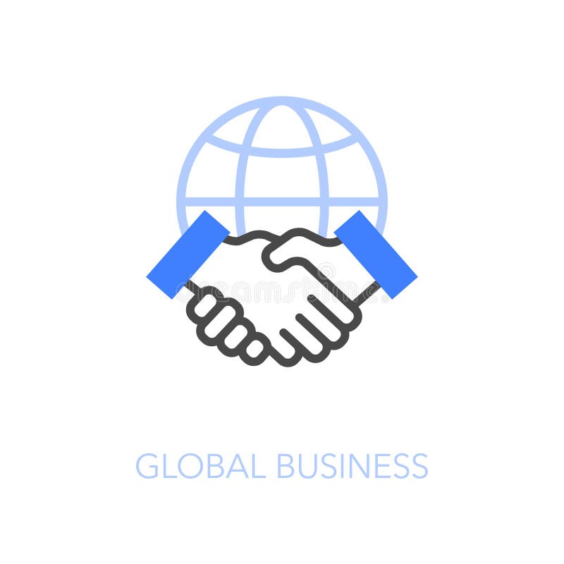 Simple Visualised Global Business Icon Symbol Stock Vector ...