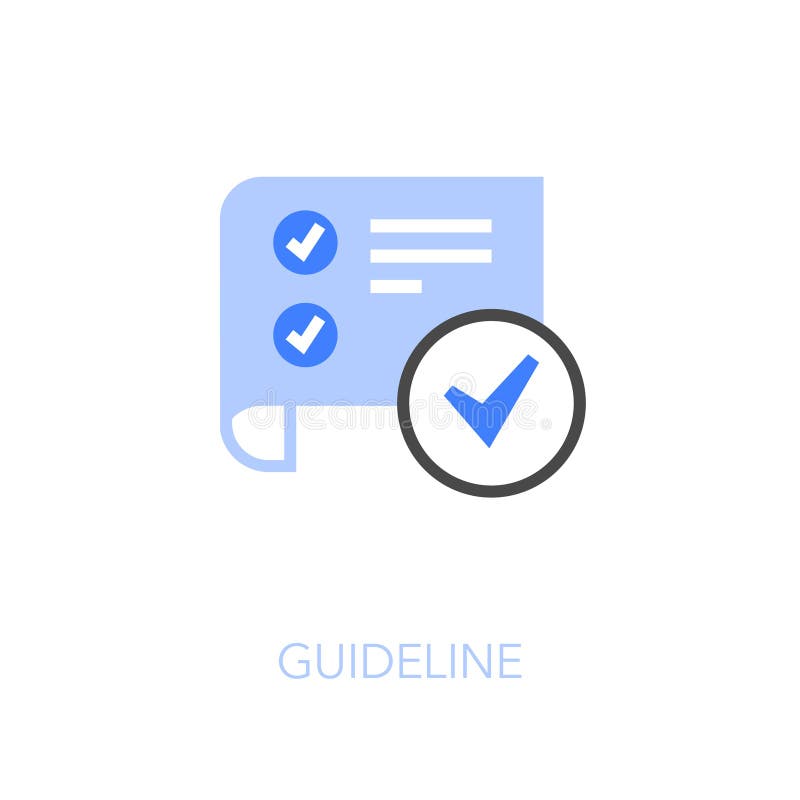 Simple Visualised Guideline Icon Symbol Stock Vector - Illustration of ...