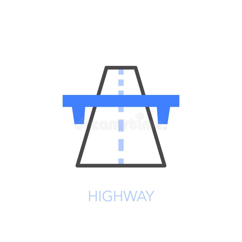 Simple Visualised Highway Symbol Stock Vector - Illustration of truck ...