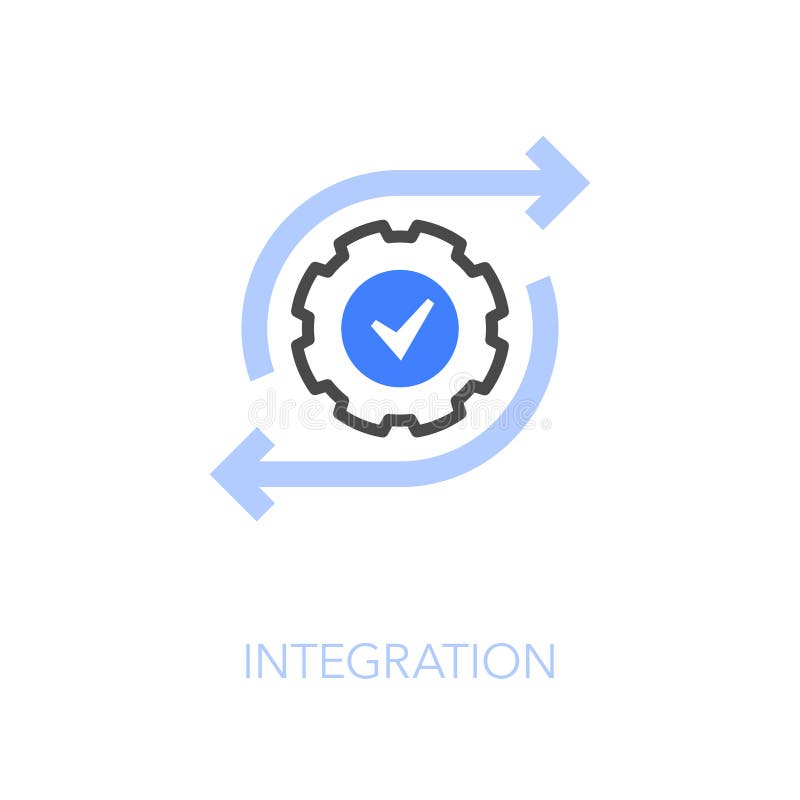 Simple Visualised Integration Icon Symbol Stock Vector - Illustration ... Simple Visualised Integration Icon Symbol Stock Vector - Illustration ...
