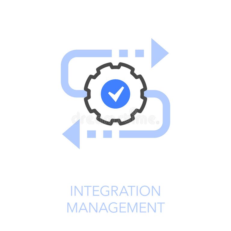 Simple Visualised Integration Management Icon Symbol Stock Vector ...