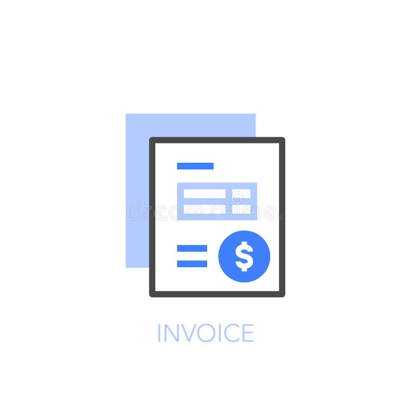 Simple Visualised Invoice Symbol Stock Vector - Illustration of billing ...