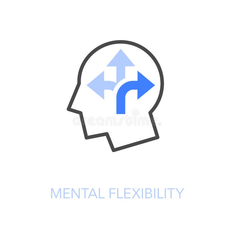 Simple Visualised Mental Flexibility Icon Symbol Stock Vector ...
