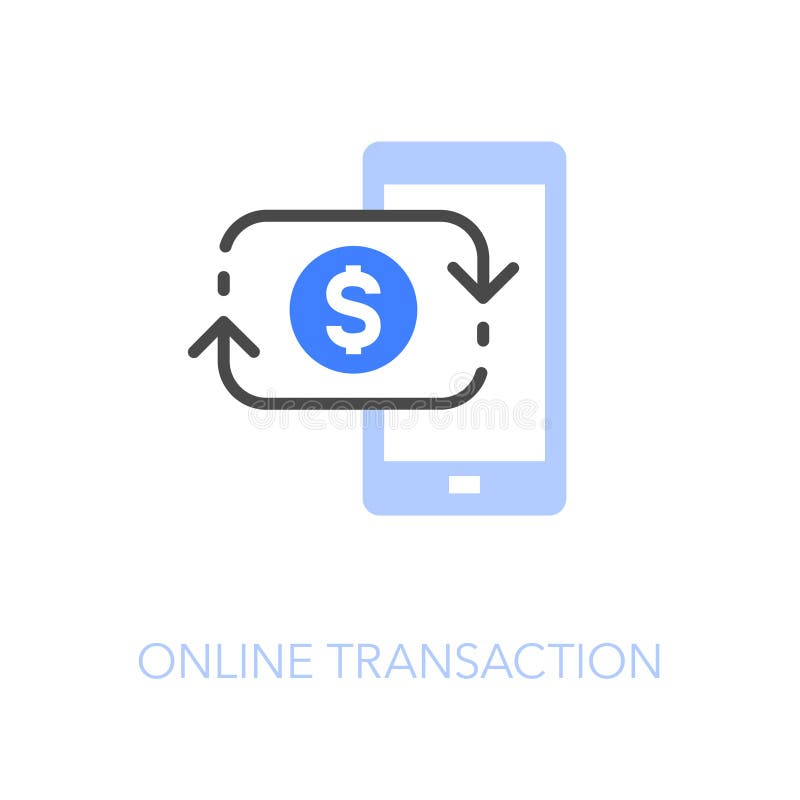 Simple Visualised Online Transaction Icon Symbol Stock Illustration ...