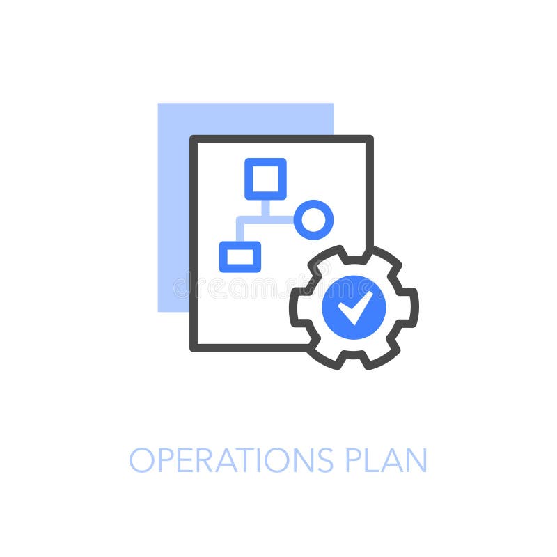 Simple Visualised Operations Plan Icon Symbol Stock Vector ...