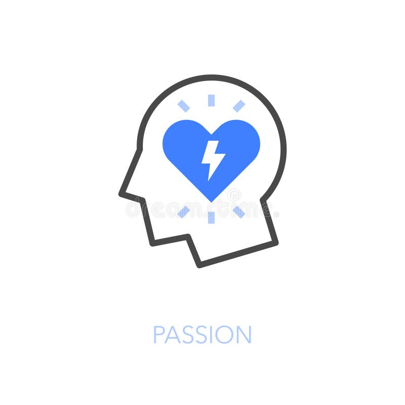 Simple Visualised Passion Icon Symbol Stock Vector - Illustration of ...
