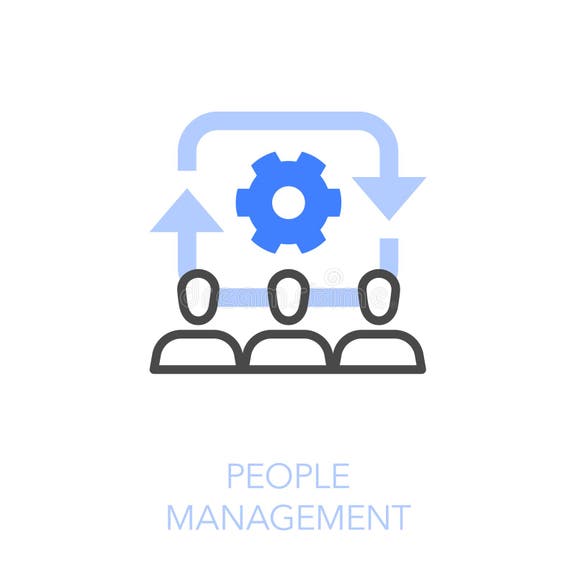 Simple Visualised People Management Icon Symbol Stock Vector ...
