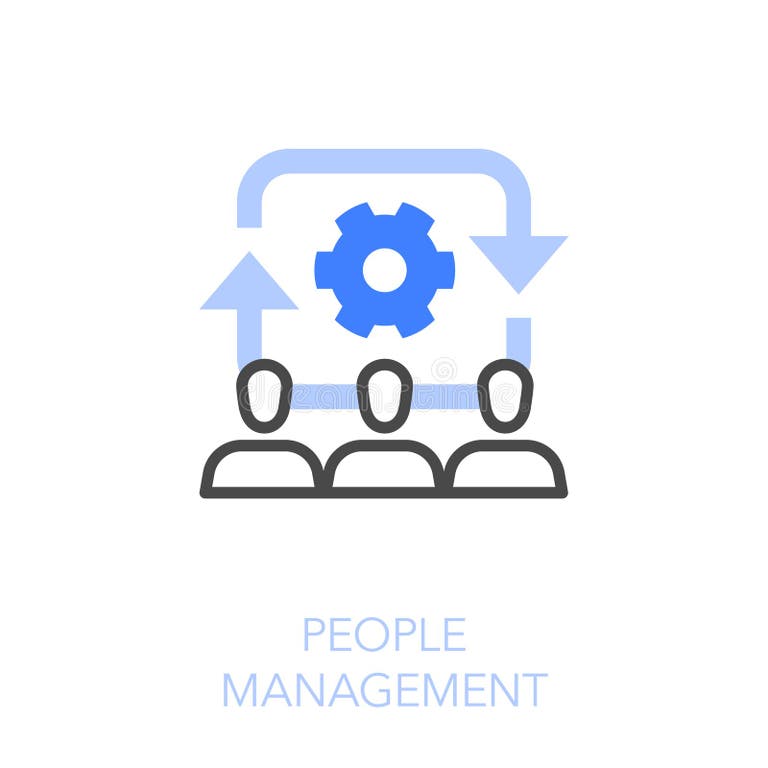 Simple Visualised People Management Icon Symbol Stock Vector ...