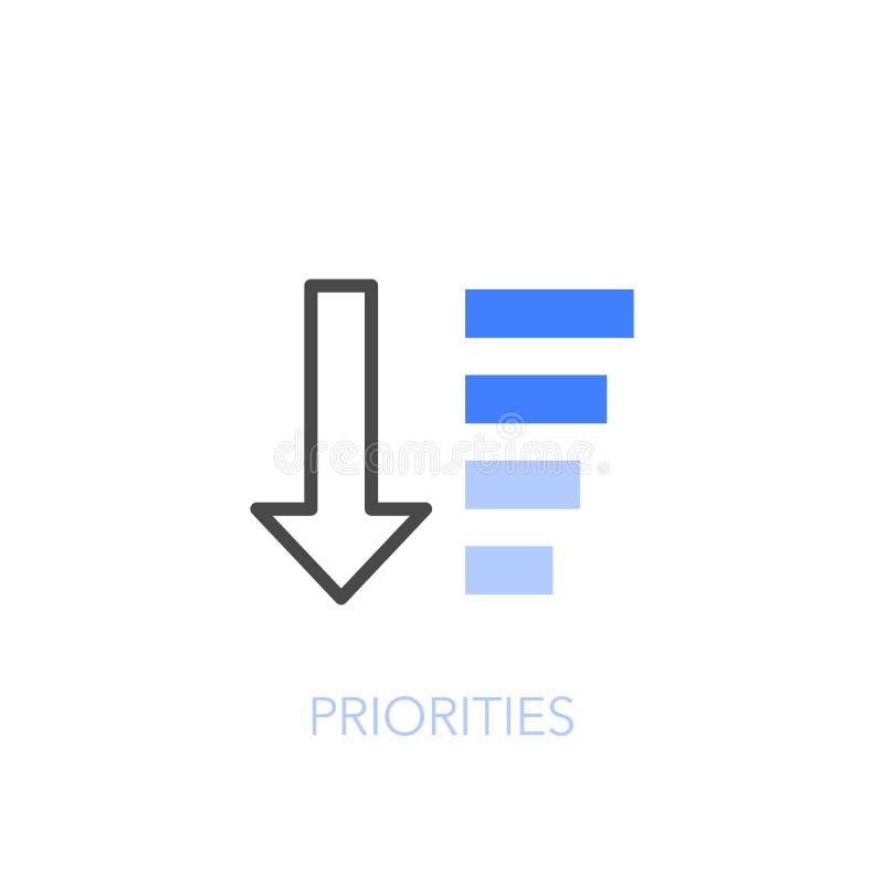Simple Visualised Priorities Icon Symbol Stock Illustration ... Simple Visualised Priorities Icon Symbol Stock Illustration ...