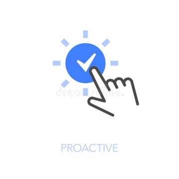 Simple Visualised Proactive Icon Symbol Stock Vector - Illustration of ...