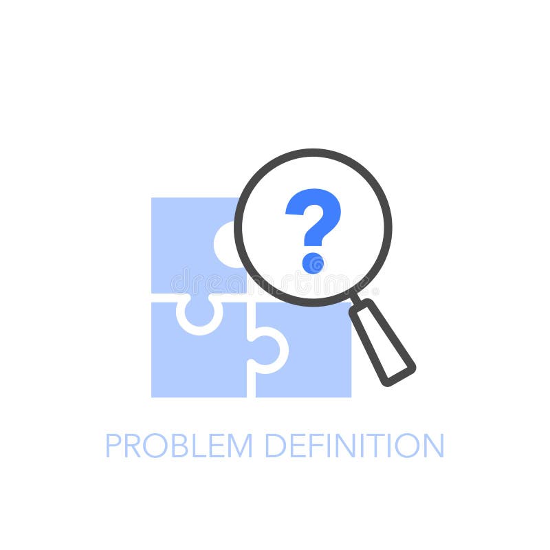 Simple Visualised Problem Definition Icon Symbol Stock Vector ...