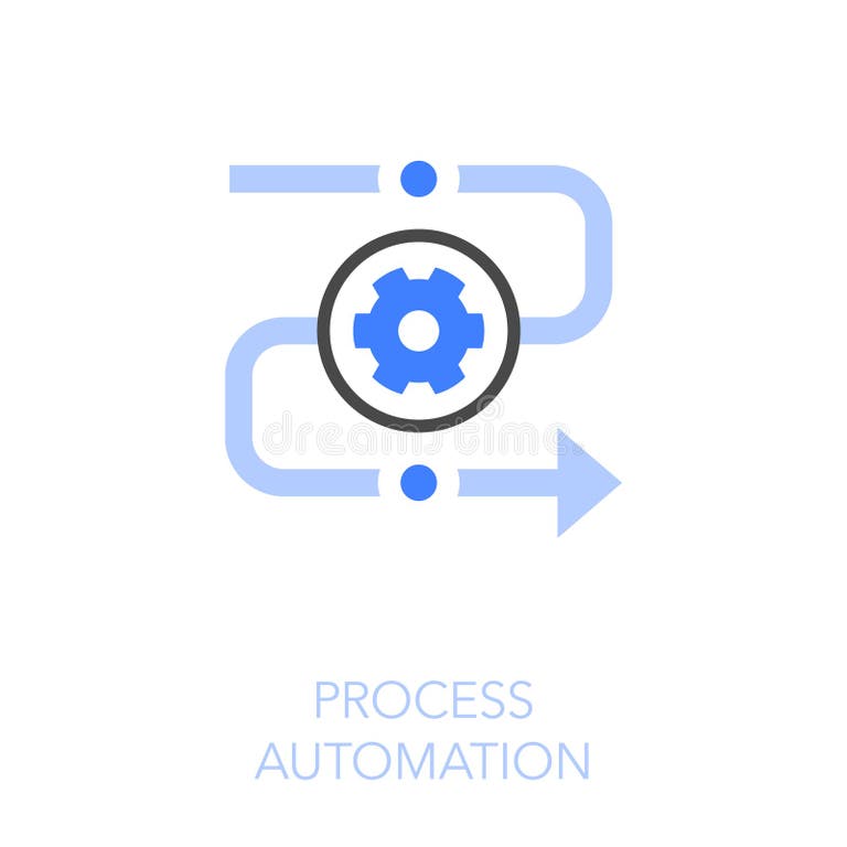 Simple Visualised Process Automation Icon Symbol Stock Illustration ...