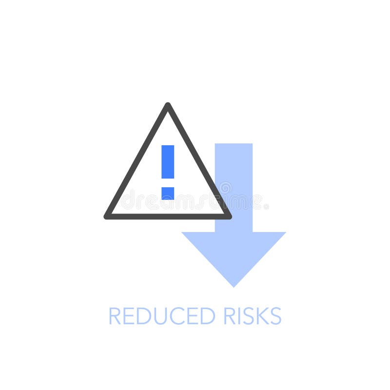 Simple Visualised Reduced Risks Symbol Stock Vector - Illustration of ...
