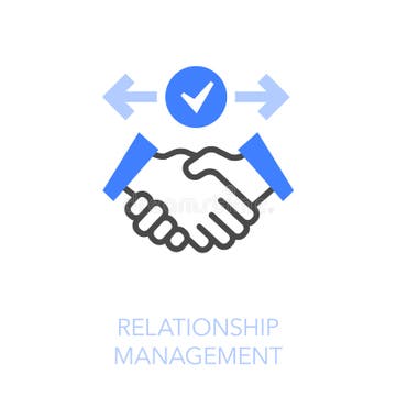 Simple Visualised Relationship Management Icon Symbol Stock ...