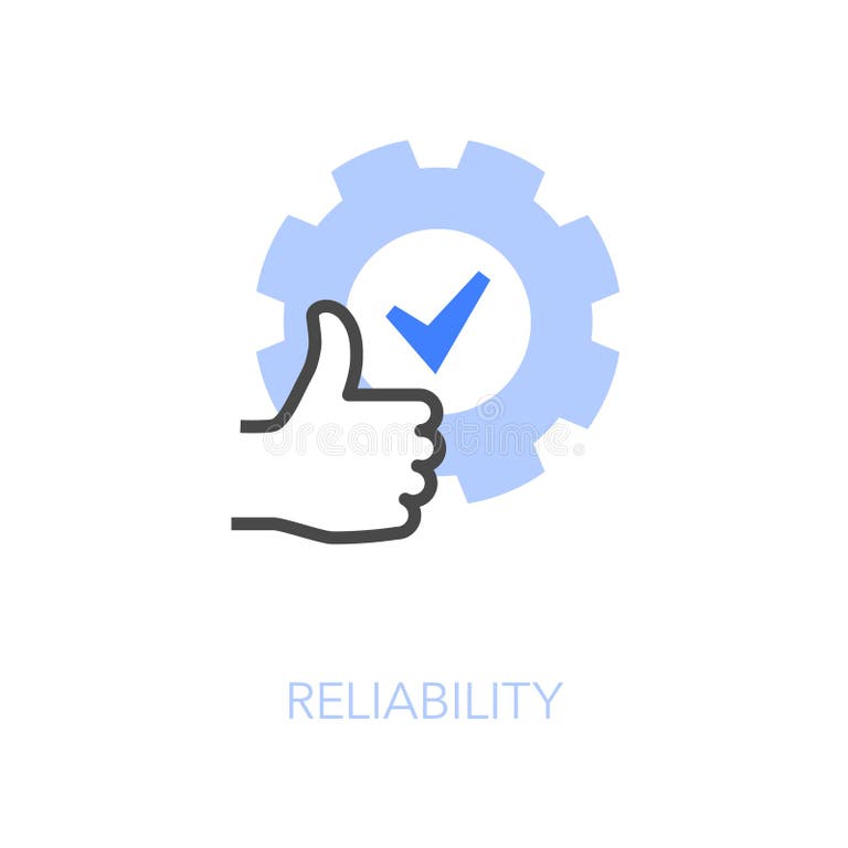 Simple Visualised Reliability Icon Symbol Stock Illustration ...