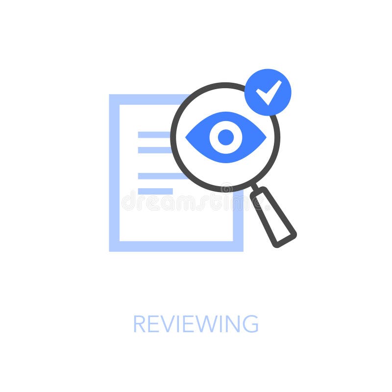 Simple Visualised Reviewing Icon Symbol Stock Illustration ... Simple Visualised Reviewing Icon Symbol Stock Illustration ...