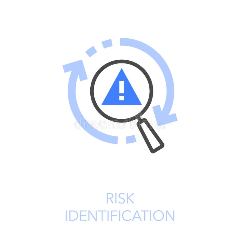 Simple Visualised Risk Identification Icon Symbol Stock Illustration ...