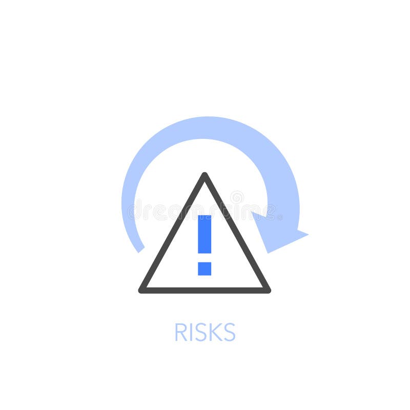 Simple Visualised Risks Icon Symbol Stock Vector - Illustration of ...