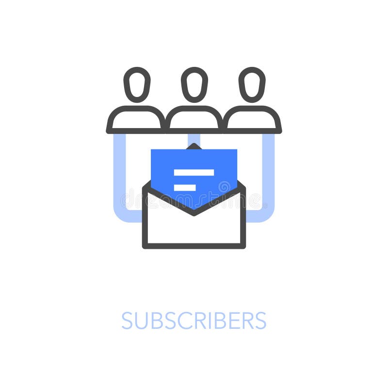 Simple Visualised Subscribers Icon Symbol Stock Illustration ...