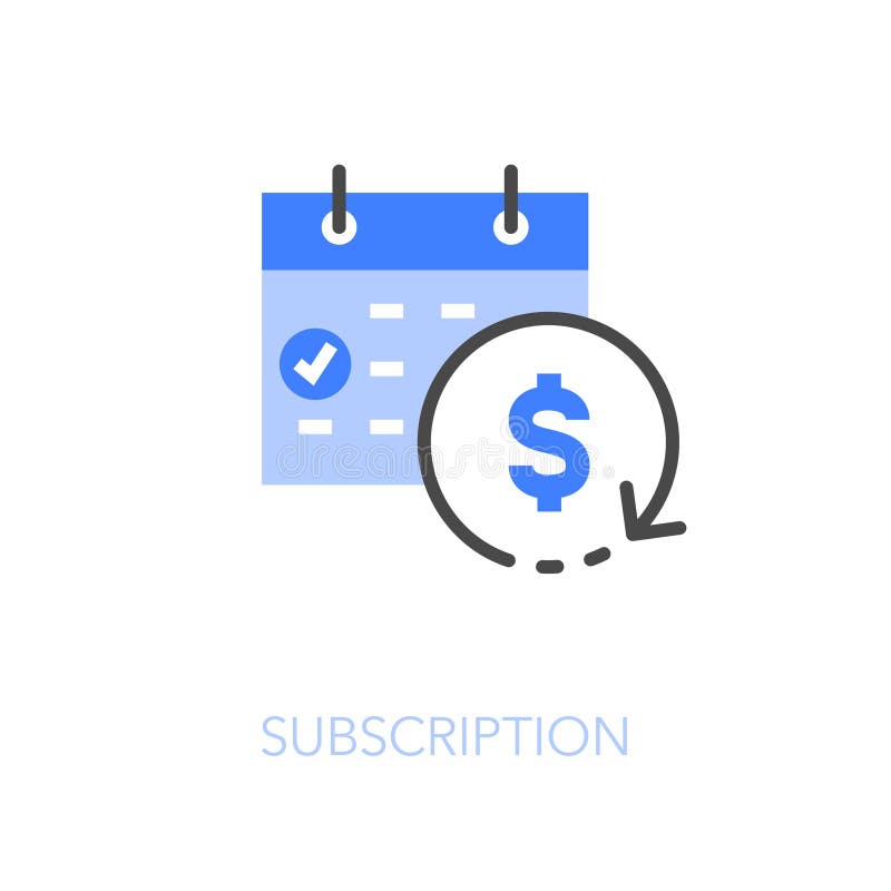 Simple Visualised Subscription Icon Symbol Stock Illustration ...