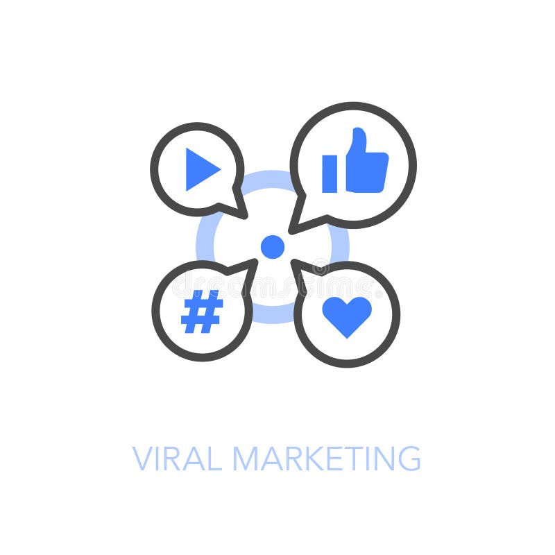 Simple Visualised Viral Marketing Icon Symbol Stock Vector ...