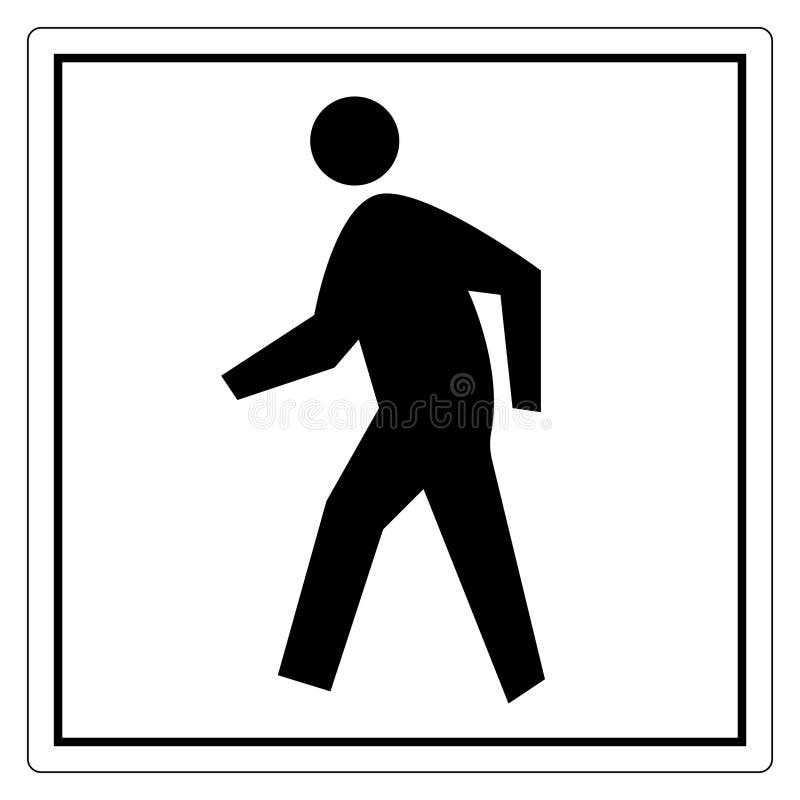 Simple Walking Figure Icon for Use in Signage Stock Vector ...