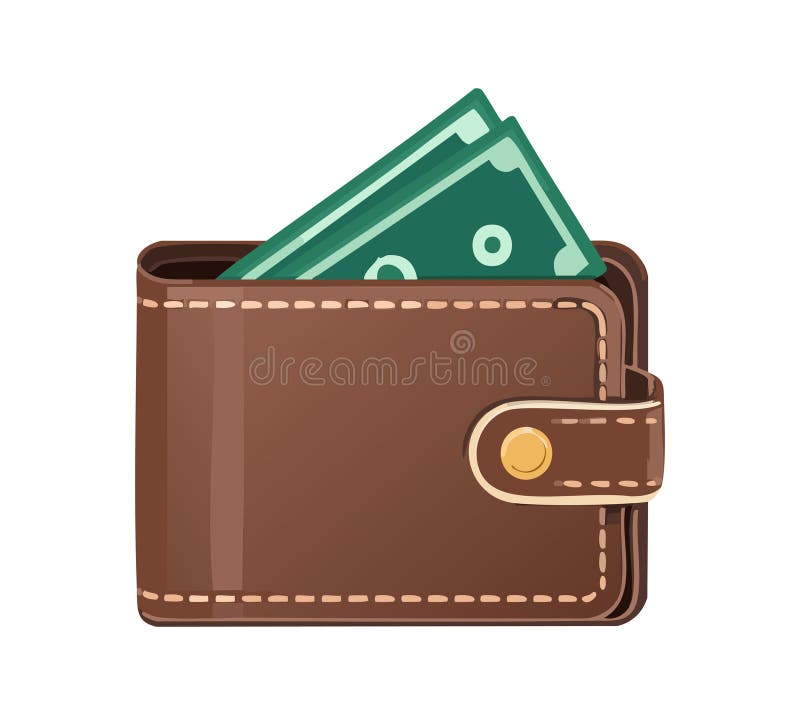 Simple Wallet Icon stock vector. Illustration of purse - 344444187