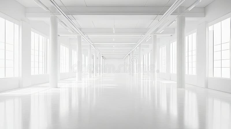 A Simple Warehouse Space Featuring an Open Floor Plan and Ample Natural ...