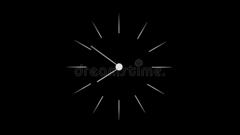Simple Watch Face with Fast-moving Hands. Design. Time on Clock is ...