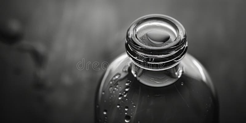 A Simple Water Bottle Depicted in a Minimalist Black and White Setting ...