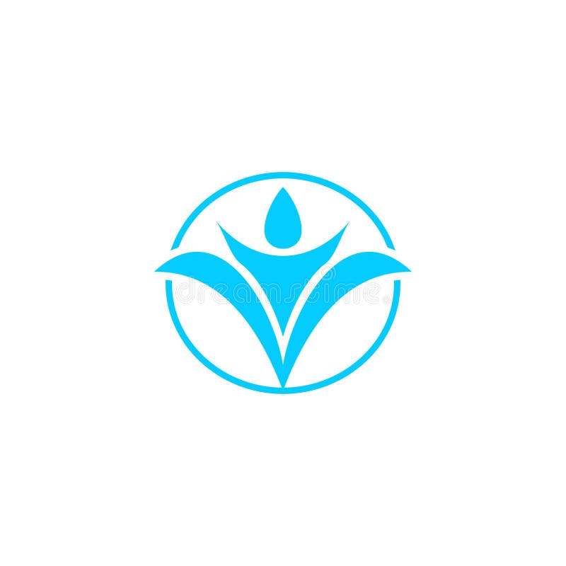 Simple Water Fountain Logo Blue Fresh Logo Vector Stock Vector ...