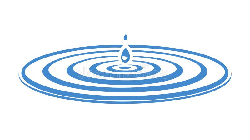Simple Water Ripples Icon, Calmness Surface Effect, Vector Design ...