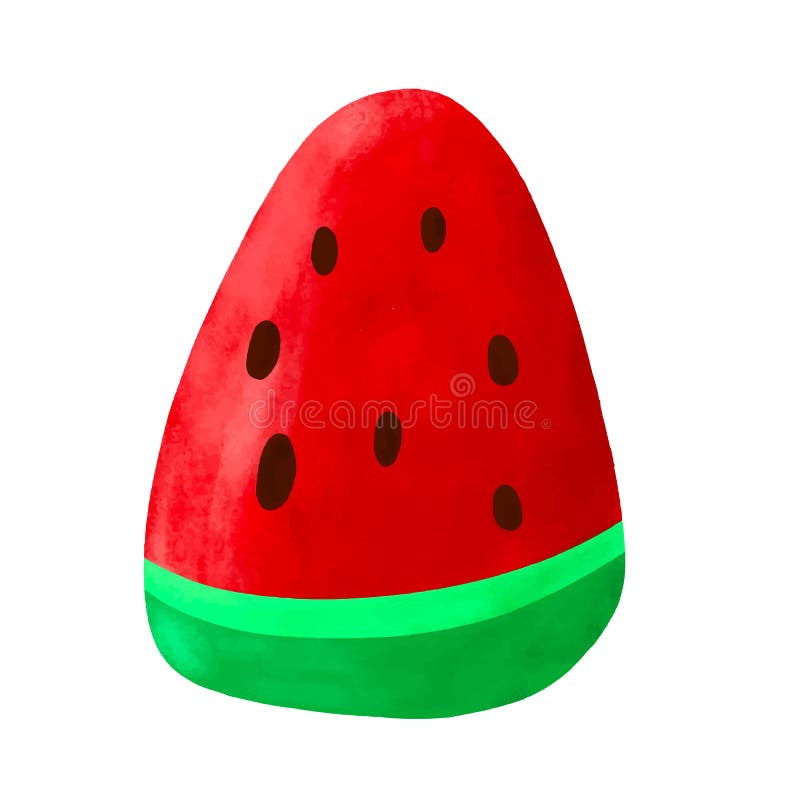 Simple Watermelon Drawing Art Design Vector Illustration Stock Vector ...
