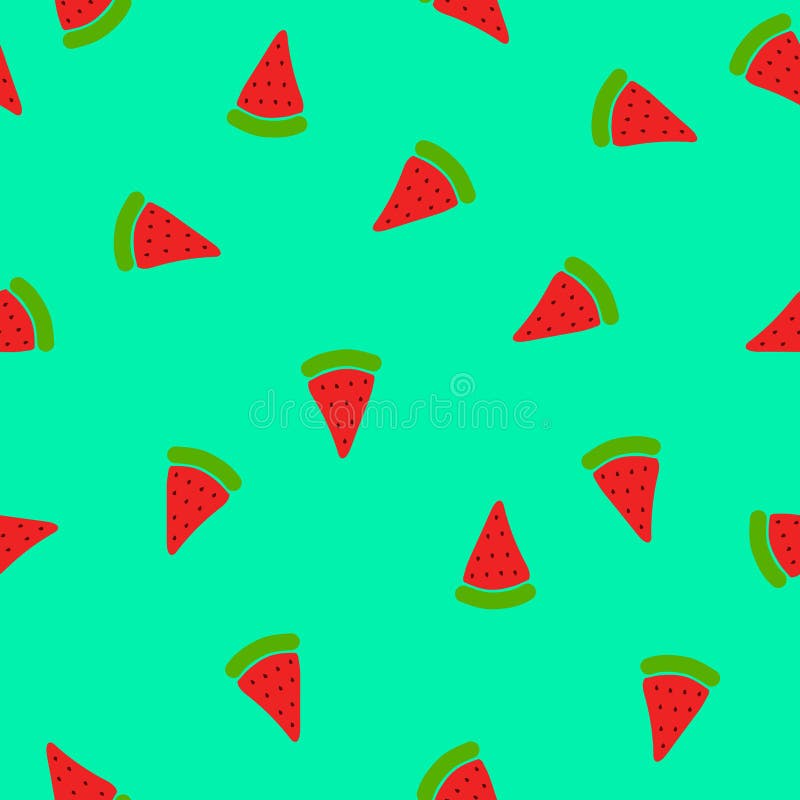 Simple Watermelon Repeat Pattern Design Stock Vector - Illustration of ...