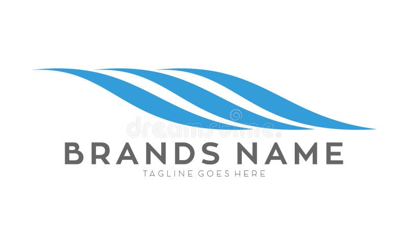 Simple Wave Illustration Vector Logo Stock Vector - Illustration of ...