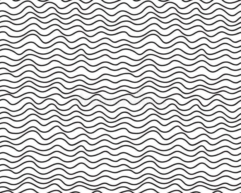 Simple Wave Lines. Seamless Pattern Stock Illustration - Illustration ...