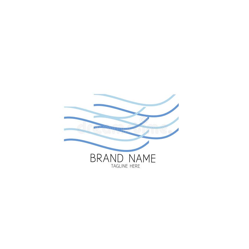 Simple Wave Logo Design Template Stock Vector - Illustration of vector, creative: 343217709