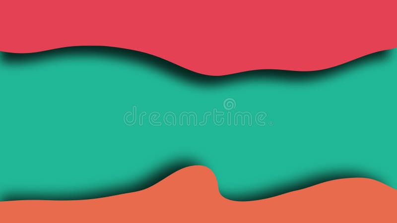 Simple Waves Colored Shapes with Layers, 3d Render Modern Creative ...