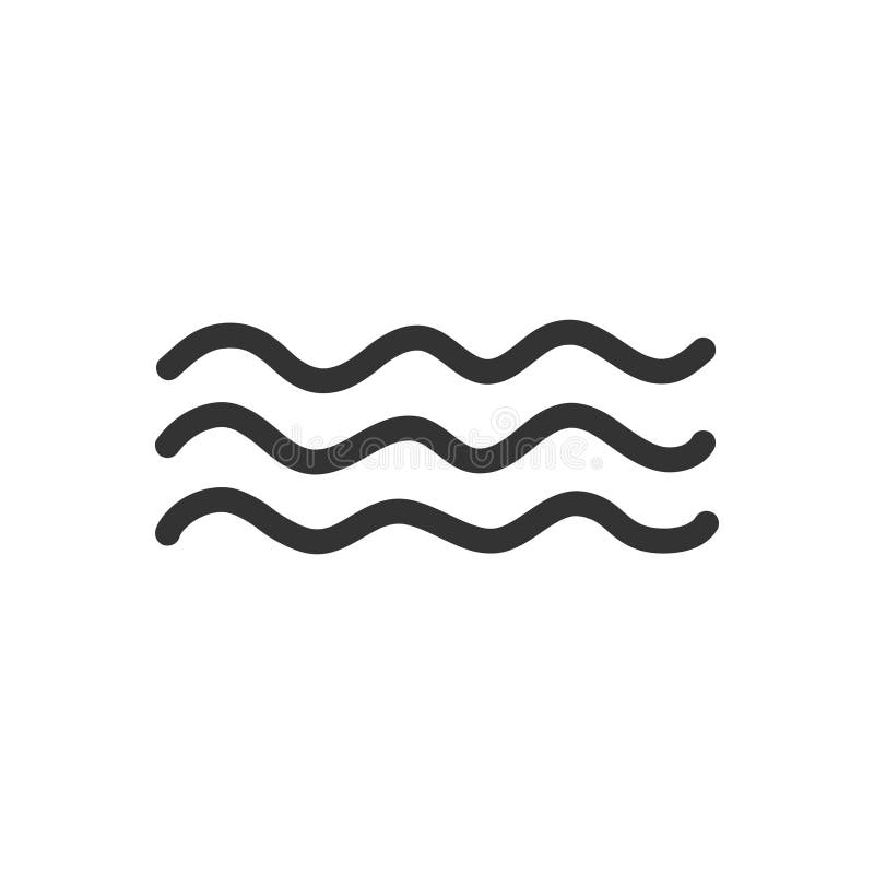 Simple Waves Doodle Icon Isolated Vector Illustration Stock ...