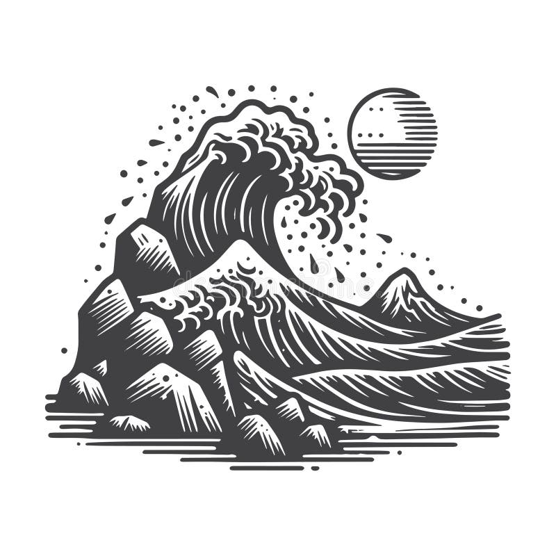 Simple Waves during Storm Vector Icon Design. Stock Vector ...