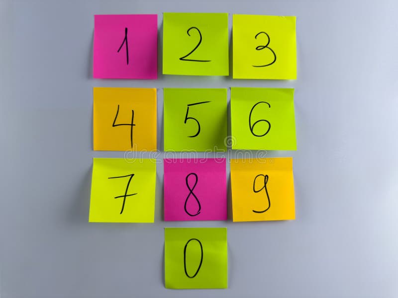 Simple Way To Remind Child about Numbers with Colored Cards Stock Image ...