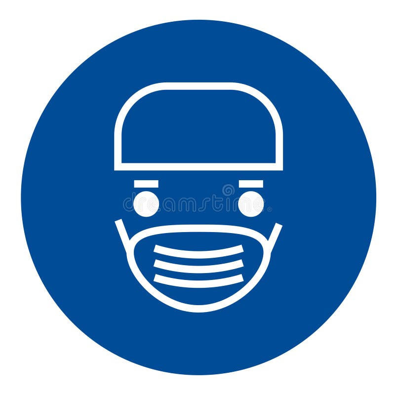 Simple Set Wear Protective Face Mask Icons for Your Design Stock Vector ...